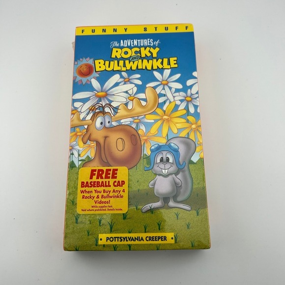Media | Vintage Rocky And Bullwinkle Pottsylvania Creeper Vhs Sealed ...